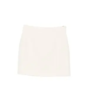 Alessandra Rich Bouclé-knit Straight Skirt - Cream