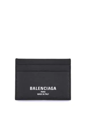 Balenciaga Leather Card Holder - Black