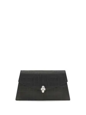 Alexander McQueen Mini Skull Clutch - Black