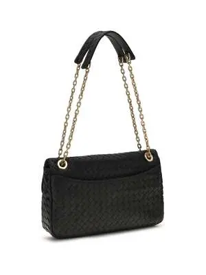 Bottega Veneta Intrecciato Shoulder Bag - Black