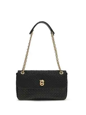 Bottega Veneta Intrecciato Shoulder Bag - Black
