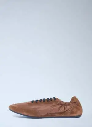 Prada Collapse Re-nylon And Suede Sneakers - Brown