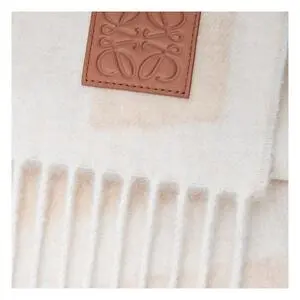 Loewe Logo Cashmere Scarf - Cream