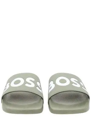 BOSS Aryeh Slider Sandal - Green