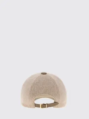 Max Mara Cashmere Baseball Cap With Embroidered Monogram - Cream