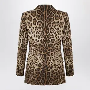 Dolce & Gabbana Leopard-print Wool Jacket - Brown