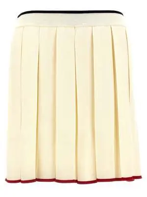Thom Browne Knitted Pleated Skirt - White