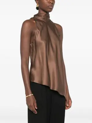 Brunello Cucinelli Silk Asymmetric Top