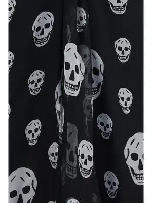 Alexander McQueen Draped Long Skull Skirt