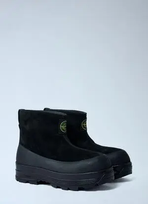 Stone Island Suede Logo Patch Boots