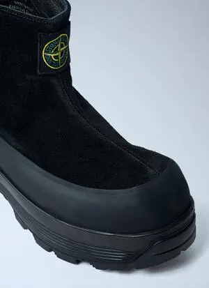 Stone Island Suede Logo Patch Boots
