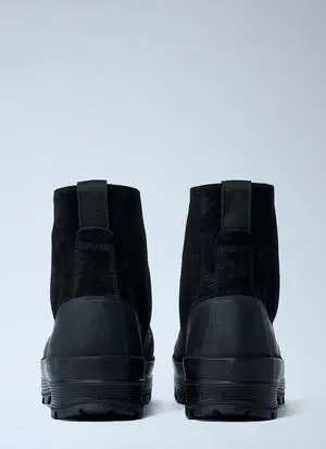 Stone Island Suede Logo Patch Boots