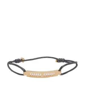 Miu Miu Logo Bracelet - Gray