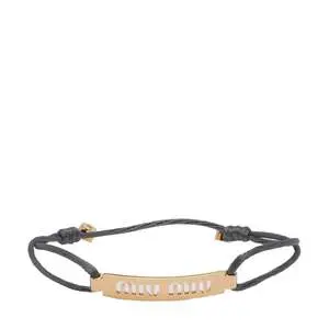 Miu Miu Logo Bracelet - Gray