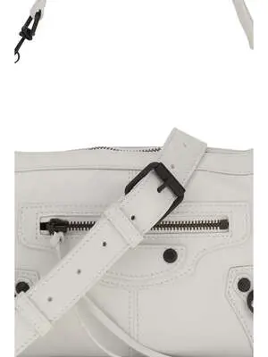 Balenciaga Le City Moto Mini Handbag - White