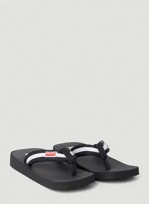 Kenzo Logo Patch Flip Flops