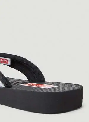 Kenzo Logo Patch Flip Flops