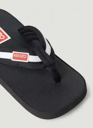 Kenzo Logo Patch Flip Flops