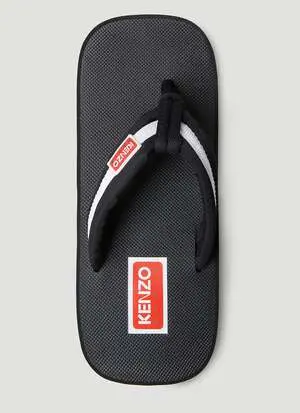 Kenzo Logo Patch Flip Flops