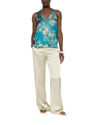 FORTE_FORTE Printed Satin Top
