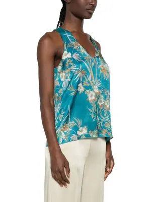 FORTE_FORTE Printed Satin Top