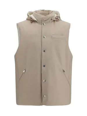 Brunello Cucinelli BRUNELLO CUCINELLI Wool Down Vest Cream