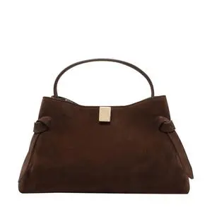 Yuzefi Suede Gyoza Handbag - Brown