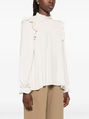 FORTE_FORTE Silk Blend Blouse - Multicolor