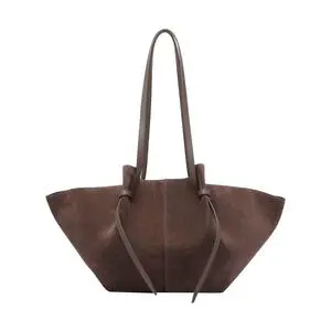 Yuzefi Large Suede Mochi Shoulder Bag - Brown