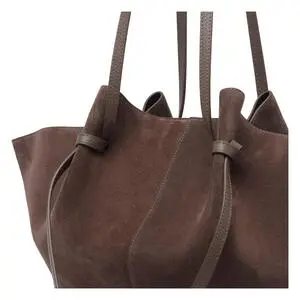 Yuzefi Large Suede Mochi Shoulder Bag