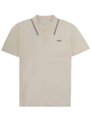 A.p.c. Polo Alex Con Logo - Cream