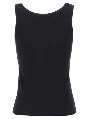 Versace 90s Vintage Logo Tank Top - Black