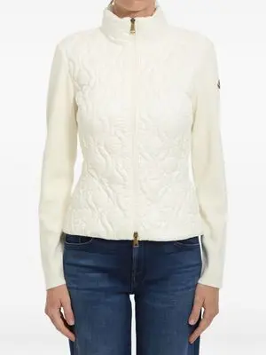 Moncler Wool And Nylon Padded Cardigan - Multicolor