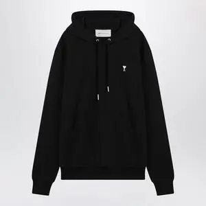 AMI Paris De Coeur Hooded Sweatshirt - Black
