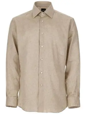BOSS Camicia In Lino - Cream