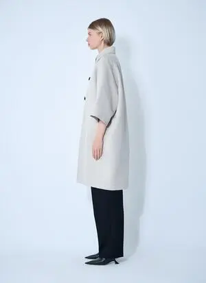 Bottega Veneta Silk And Cotton Blend Coat - Gray