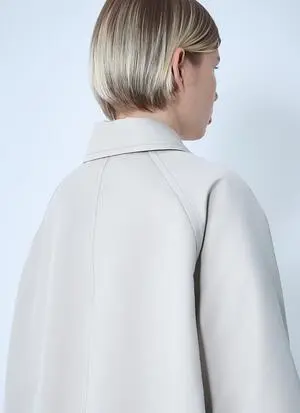 Bottega Veneta Silk And Cotton Blend Coat - Gray