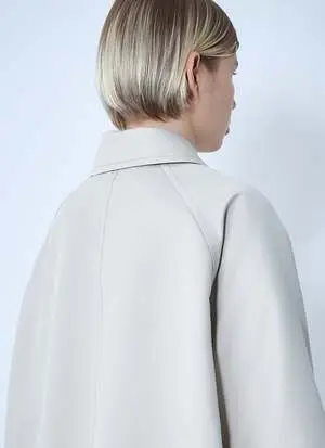 Bottega Veneta Silk And Cotton Blend Coat - Gray
