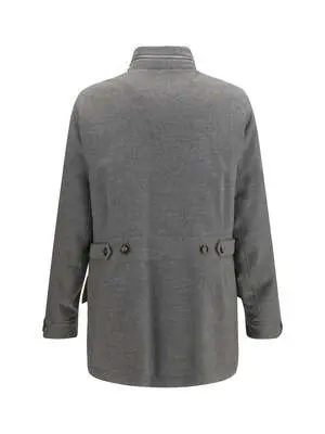 Brunello Cucinelli Cashmere Jacket With Zip And Buttons