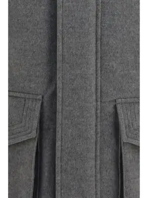 Brunello Cucinelli Cashmere Jacket With Zip And Buttons - Gray