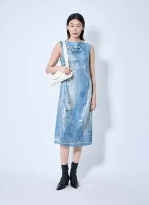Acne Studios Printed Sequin Midi Dress