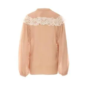 Chloé Silk Blend Pussybow Blouse - Pink