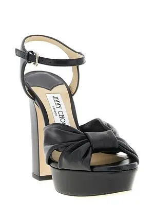 JIMMY CHOO Heloise Platform Sandals - Black