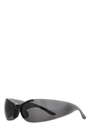 Balenciaga Nylon Afterhour Oval Sunglasses - Black