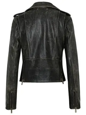 GOLDEN GOOSE Slim Fit Leather Biker Jacket