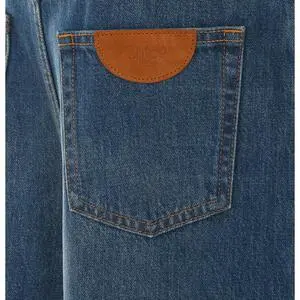 Chloé Wide Leg Denim Trousers - Blue
