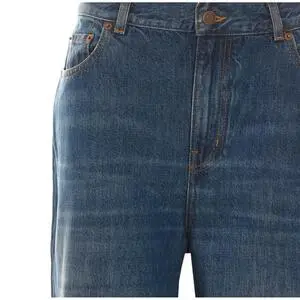 Chloé Wide Leg Denim Trousers - Blue