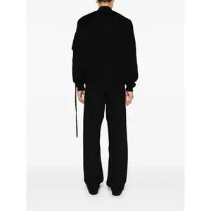 ANN DEMEULEMEESTER Textured Wool-blend Bomber Jacket