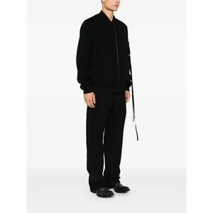 ANN DEMEULEMEESTER Textured Wool-blend Bomber Jacket