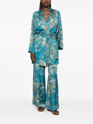 FORTE_FORTE Printed Satin Kimono